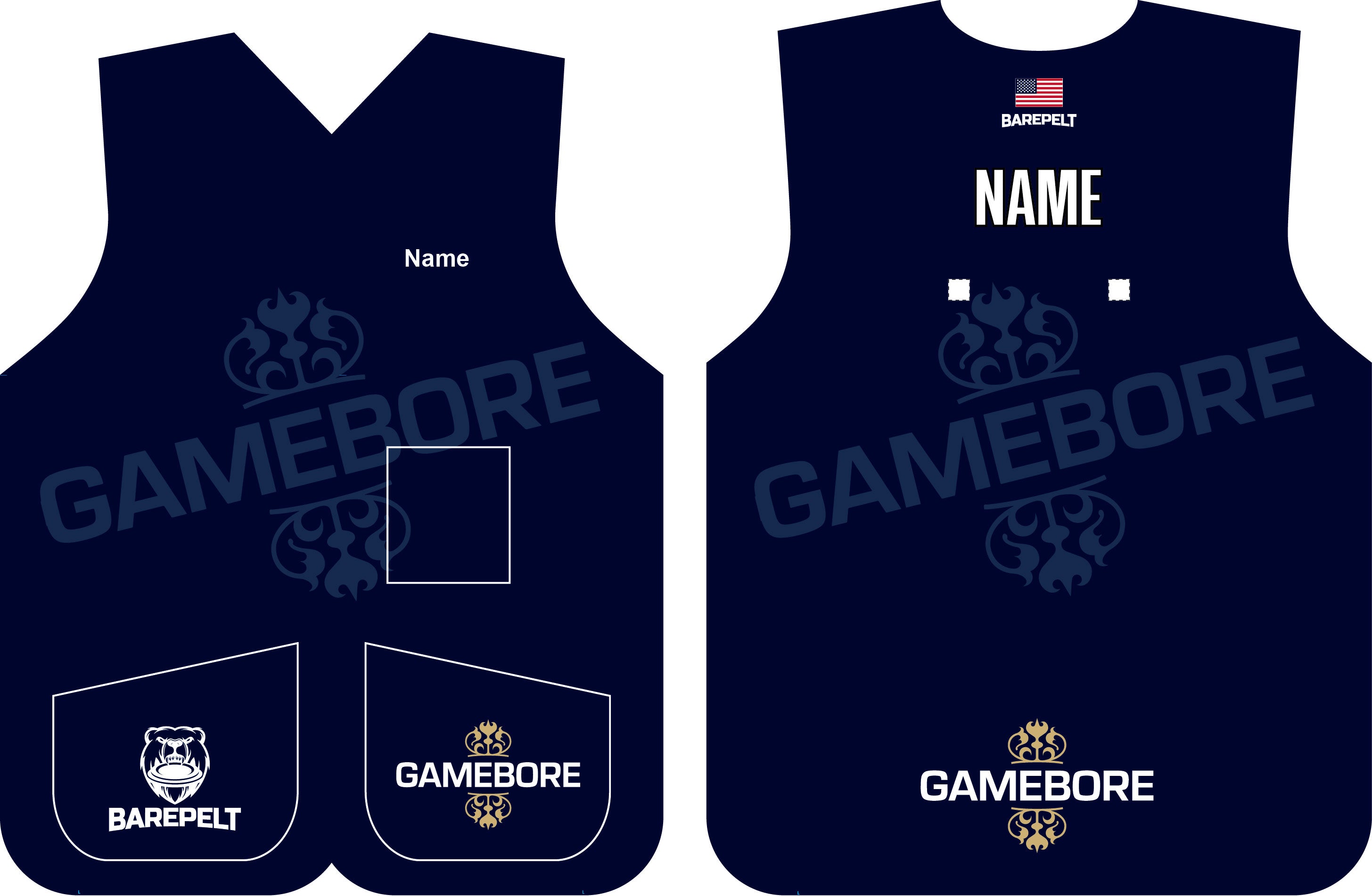 Gamebore Vest Navy Vest – Barepelt