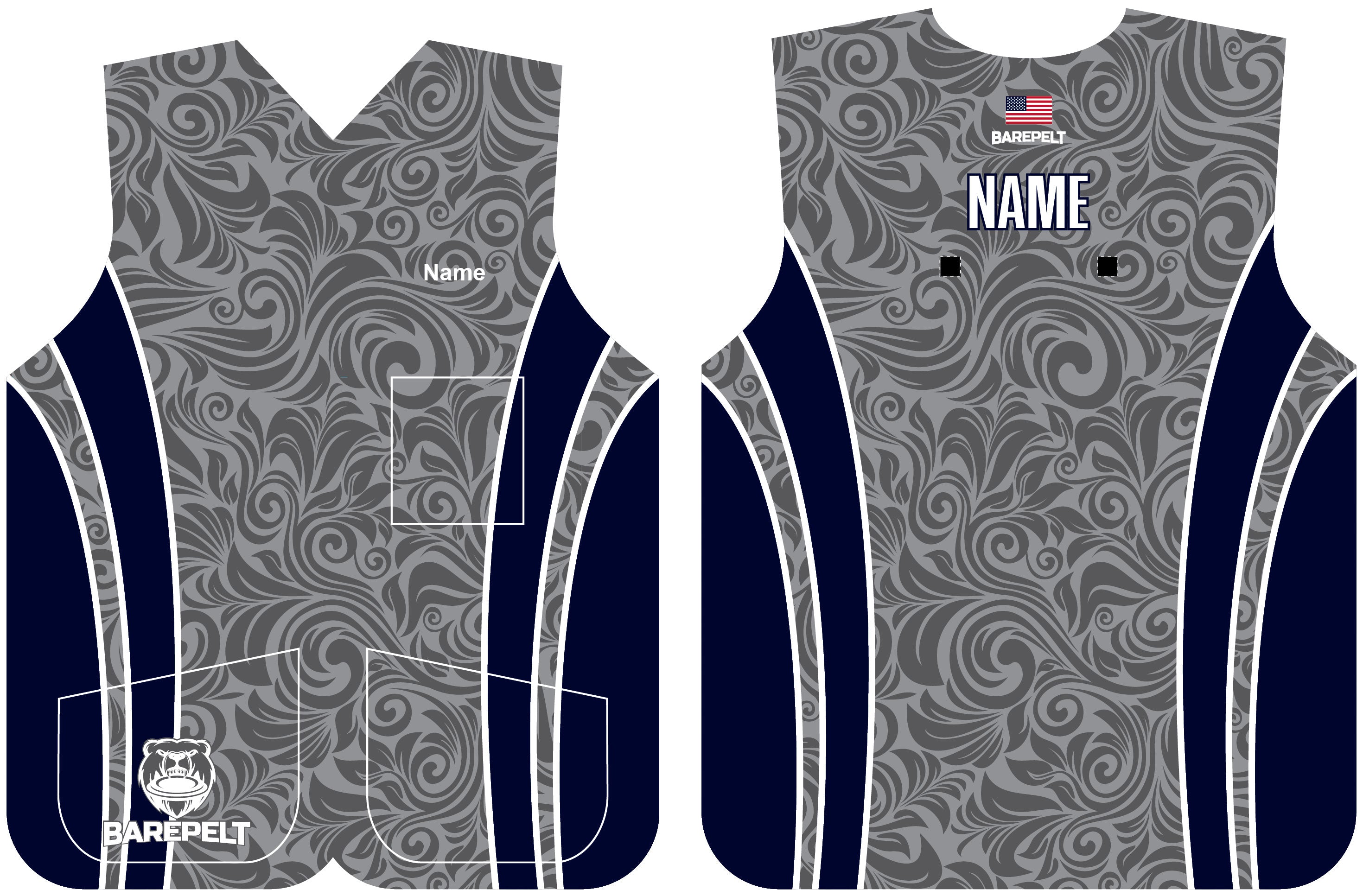 Engraved Navy Vest – Barepelt