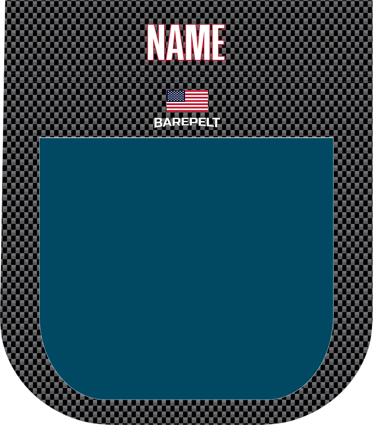 Carbon Fiber with Steel Blue Pocket BPP (Barepelt Pouch)